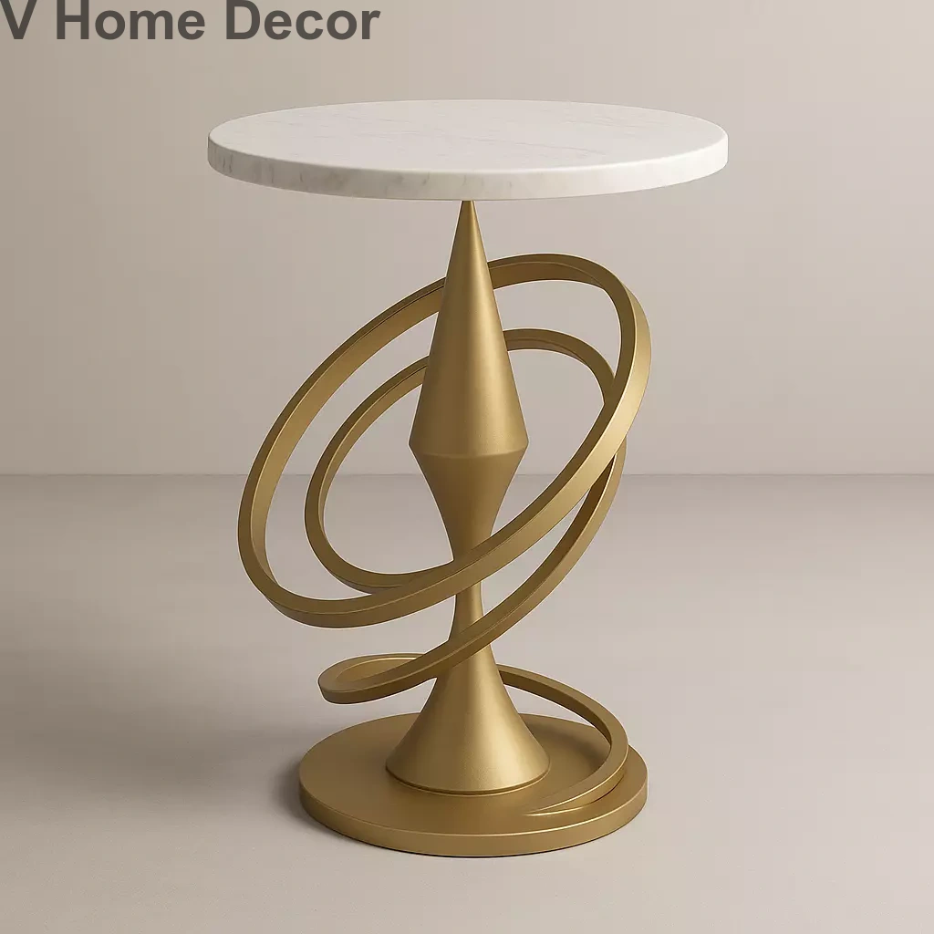 Brahmanda Core Side Table (15” Marble Top) – Cosmic Womb Pedestal of S ...