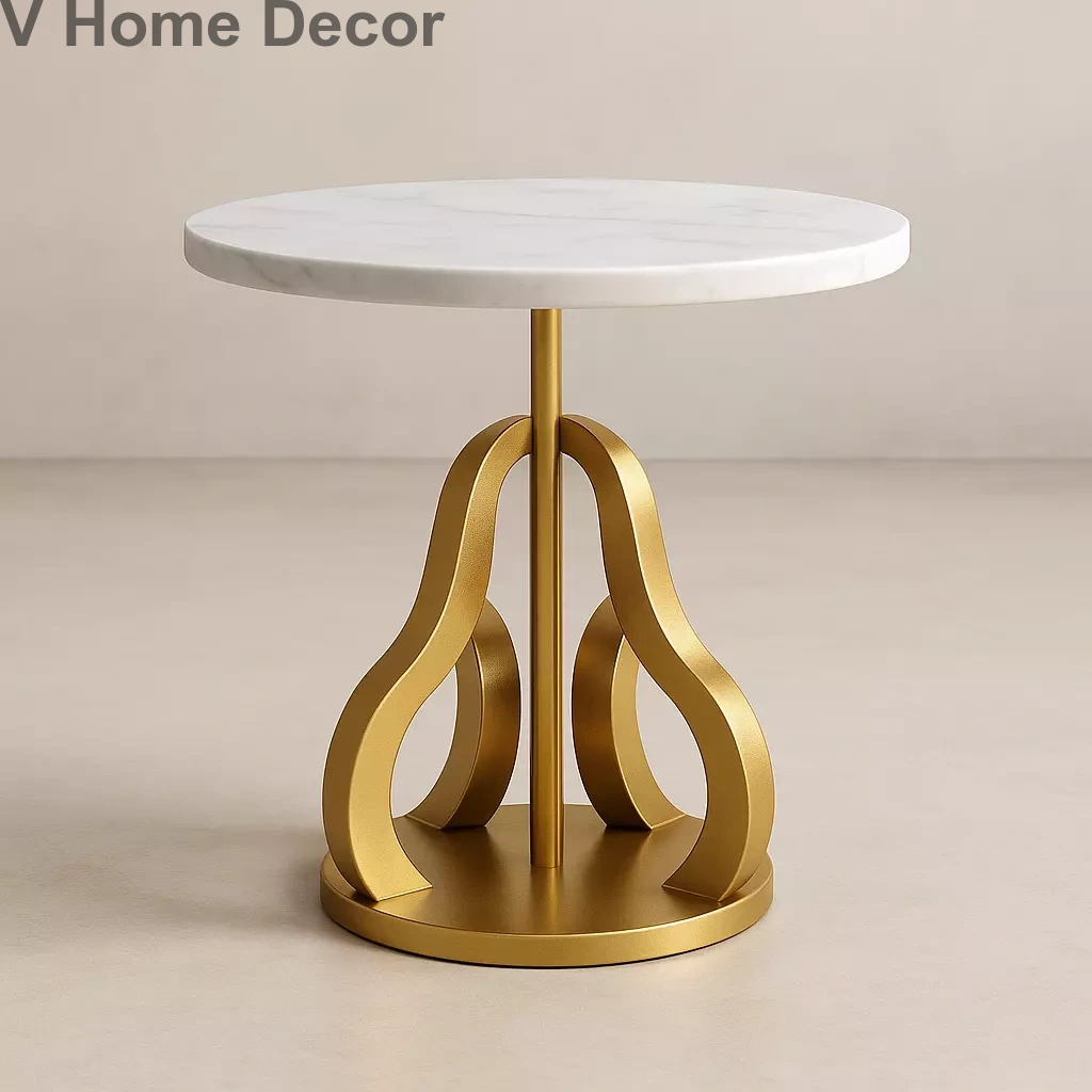Nandi Blessing Side Table (15” Marble Top) – Devotional Pedestal in Sc ...